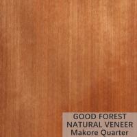 China Color Makore Natural Wood Veneer Crown Cut Grain Customized Service for sale