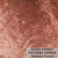 China Color Makore Natural Wood Veneer Crown Cut Grain Customized Service for sale
