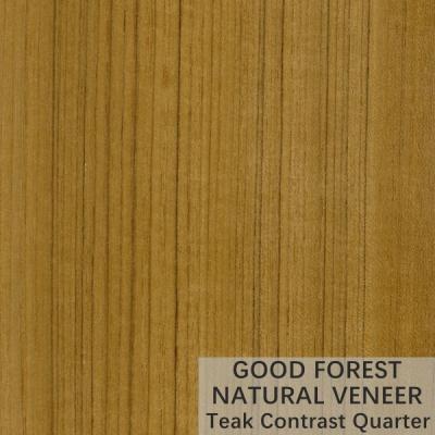 China Teak Natural Wood Veneer Natural Crown Cut Veneer FSC Certification for sale