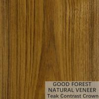 China Teak Natural Wood Veneer Natural Crown Cut Veneer FSC Certification for sale