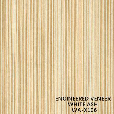 China Natural White Ash WA-X106 Reconstituted Wood Veneer Dark Yellow Color For Furniture for sale