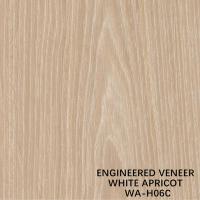 China Furniture Man Made Wood Veneer Crown Grain White Apricot H06C 0.15-0.6mm Fleeced Back for sale