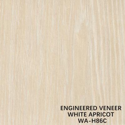 China White Apricot Engineered Wood Veneer H86C Slice Cut Technics For Wall Covering for sale
