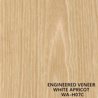 China Hotel Recon Wood Veneer White Apricot H07C Flat Cut Length 3100mm for sale