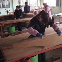 China ISO The Simulation White Apricot Wood Veneer H9036 Straight Cut For Cabinet Face Manufacturer From China for sale