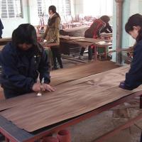 China Reconstituted Composite Engineered Ebony Wood Veneer H408 3100mm For Cabinet for sale