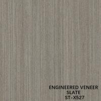 China Fancy Recomposed Slate Wood Veneer Walnut X527 Dark Grey Fineline Straight Grain For Interior Doors Of Good Quality for sale