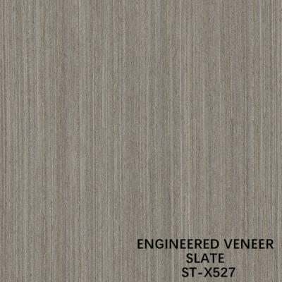 China Fancy Recomposed Slate Wood Veneer Walnut X527 Dark Grey Fineline Straight Grain For Interior Doors Of Good Quality for sale