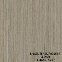China Engineered Ledar Wood Veneer Slice Cut Technics Straight Grain X757 Brown Color For Wall Covering China Manufacturer for sale