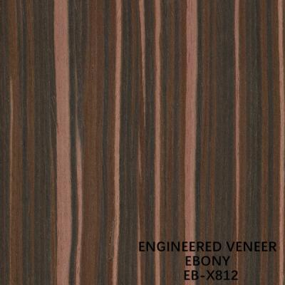 China Customized Service for Reconstituted Composite Ebony Wood Veneer X812 Straight Cut Light Color Fleeced Back for door for sale