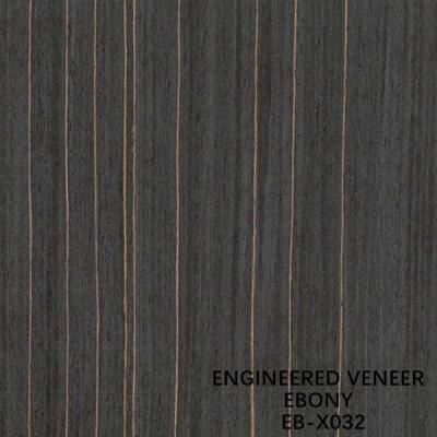 China Decorative Ebony Engineered Wood Veneer X032 2500x640MM For Fancy Plywood ISO for sale