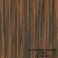 China Cabinet Face Fancy Recomposed Ebony Wood Veneer Brown Color H108DS Straight Grain for sale