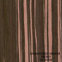 China Brown Color H258 Engineered Ebony Wood Veneer Slice Cut Fleeced Back For Door Skin for sale