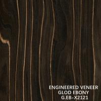 China 2500-3100MM Ebony Engineered Wood Veneer X2121 Gold Irregular Texture Slice Cut For Door for sale