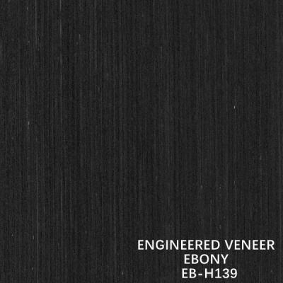 China Composite Ebony Wood Veneer Straight Fineline Grain H139 Dark Color For Plywood for sale