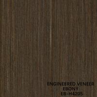 China Decorative Ebony Wood Veneer Black Oak H4205 Straight Cut For Cabinet Face Fleeced Back for sale
