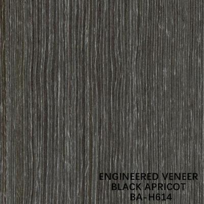 China Black Apricot Fancy Reconstituted Wood Veneer H614 Quarter Cut Straight Grain 0.15-0.55mm for sale