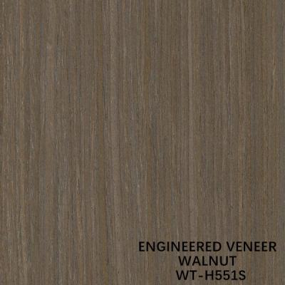 China ISO Man Made Black Walnut Wood Veneer H551S Straight Cut 3100mm For Door And Windows for sale