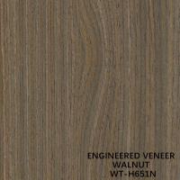 China Wall Covering Engineered Black Walnut Wood Veneer H651N Quarter Straight Grain Brown Color for sale
