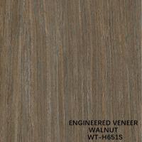 China Brown Simulation Black Walnut Wood Veneer H651S Quarter Cut Straight Grain For Hotel 0.4mm for sale