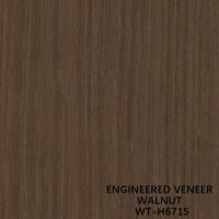 China Reconstituted Black Walnut Wood Veneer H671s Slice Cut Technics Vertical Grain Good Price From China Factory For Door for sale