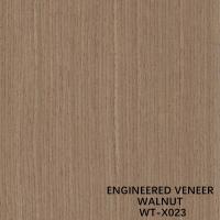 China Reconstituted Black Walnut Wood Veneer X023 Straight Grain For Cabinet Face for sale