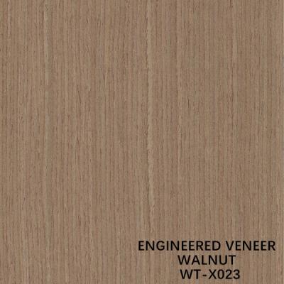 China Reconstituted Black Walnut Wood Veneer X023 Straight Grain For Cabinet Face for sale