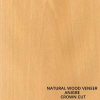 China Decoration Natural Anigre Wood Veneer Flat Cut Crown Grain 0.18-0.55 mm Thickness for sale