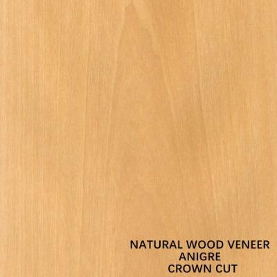 China Decoration Natural Anigre Wood Veneer Flat Cut Crown Grain 0.18-0.55 mm Thickness for sale