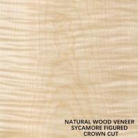 China Europe Natural Figured Sycamore Wood Veneer Flat Cut Crown Cut Thickness 0.5mm For Dying And Cabinet for sale