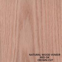 China Crown Cut Grain Aaa Grade 0.5mm Red Oak Wood Veneer For Furniture Face And Door for sale