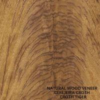 China America Natural Cherry Crotch Veneer Specially Tiger Grain For Hotel Decoration for sale