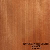 China 0.5mm Musical Instruments Africa Natural Makore Wood Veneer Straight Grain Grade AAA for sale