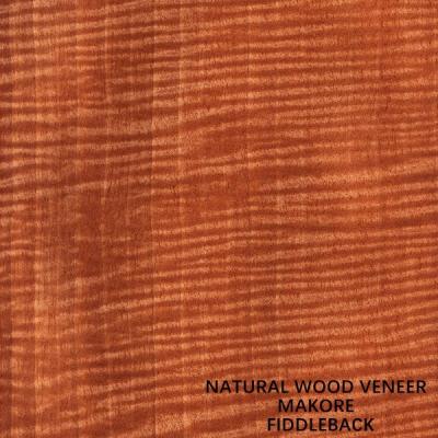 China Musical Instruments Africa Makore Wood Veneer Straight Fiddle Back Grain for sale