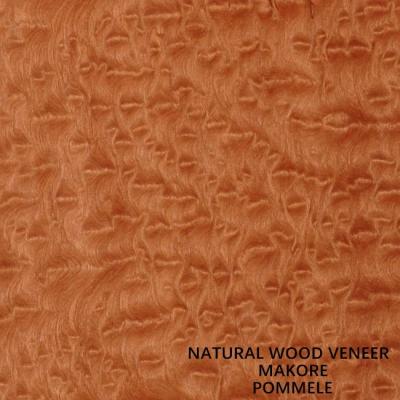 China Africa Natural Makore Wood Veneer Cherry Mahogany For Hotel Decoration And Furniture for sale
