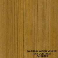 China AAA Grade Teak Wood Veneer Contrast Black Line Straight Grain For Fancy Plywood for sale