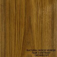 China Cabinet / Door Contrast Black Line Crown Grain Natural Teak Wood Veneer 0.15-0.55mm for sale