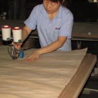China Base MDF / Chipboard / Particle Board Based Panel Makore Wood Veneer 2440x1220mm for sale