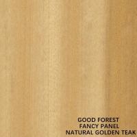 China Base Material MDF Faced Natural Golden Teak Wood Veneer 5 / 9 / 12 / 15 / 18 / 25mm for sale