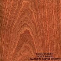 China Fancy Plywood Natural Sapele Wood Veneer Crown Grain 5 / 9 / 12 / 15 / 18 / 25 / 30mm for sale