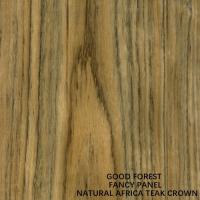 China Natural African Teak Wood Veneer Fancy Plywood Board Crown Grain For Furniture And Cabinet Panels for sale
