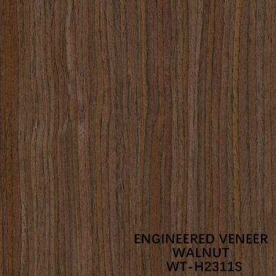 China Recon Walnut Wood Veneer Straight Grain Standard Size 2500*640mm For Indoor Decorative WT-H2311S for sale