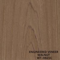 China EV Walnut Wood Veneer H621C Natural Walnut Crown Grain 2500mm 2800mm for sale