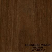 China Crown Grain Dark Brown Color Walnut Wood Veneer For Cabinet Face 2500-3100mm Customized WT-H821C for sale