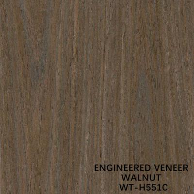 China Natural Walnut Wood Veneer Flat Cut Colored Grain Joint To 640/1280mm Width For Fancy Plywood WT-H551C for sale