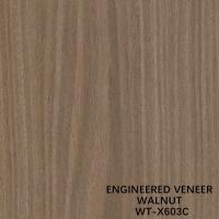 China ISO Engineered Wood Veneer Crown Cut Brown Color For Door And Cabinet Face WT-X603C for sale