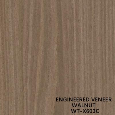 China ISO Engineered Wood Veneer Crown Cut Brown Color For Door And Cabinet Face WT-X603C for sale