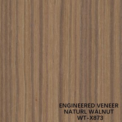 China EV Engineered Wood Veneer Natural Walnut Quarter Straight Grain Standard Size 2500*640MM WT-X873 for sale