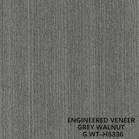 China Engineered Walnut Wood Veneer Silver Color Straight Fine Line Grain For Door And Cabinet Face WT-H5336 for sale