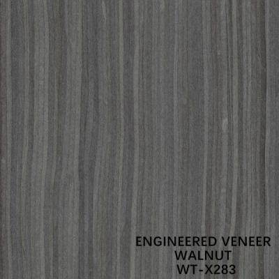 China Man Made Walnut Wood Veneer Grey Color Straight Grain 2500-3050mm Length WT-X283 for sale